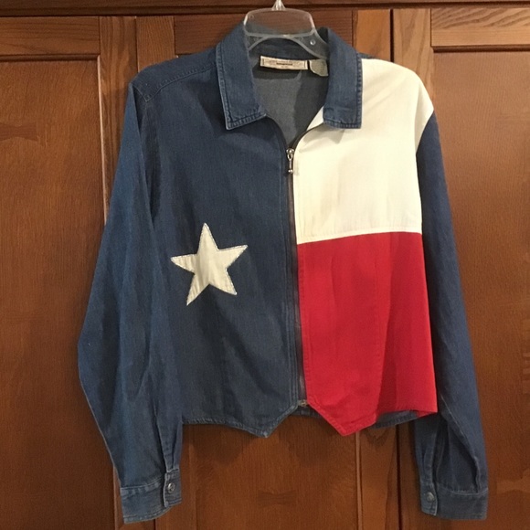 Rhythm Blue | Jackets & Coats | Rhythm Blue Texas Flag Jacket Vintage ...
